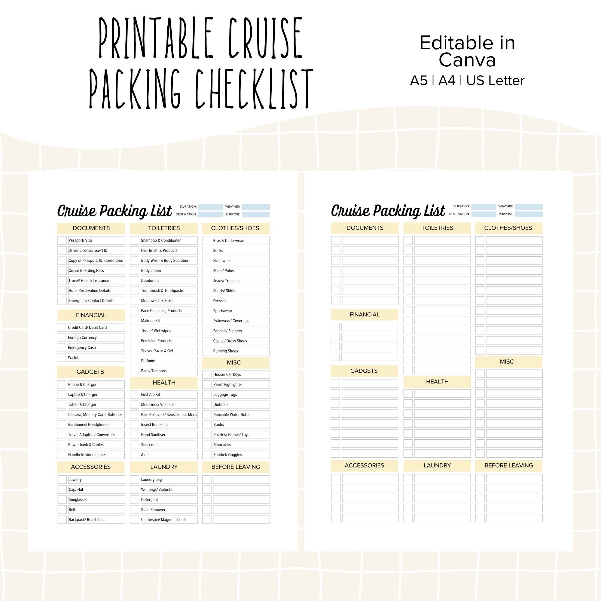 Cruise Packing List (Printable), 45% OFF | www.pinnaxis.com