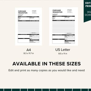 Purchase Requisition Template | Excel Procurement Request Form ...