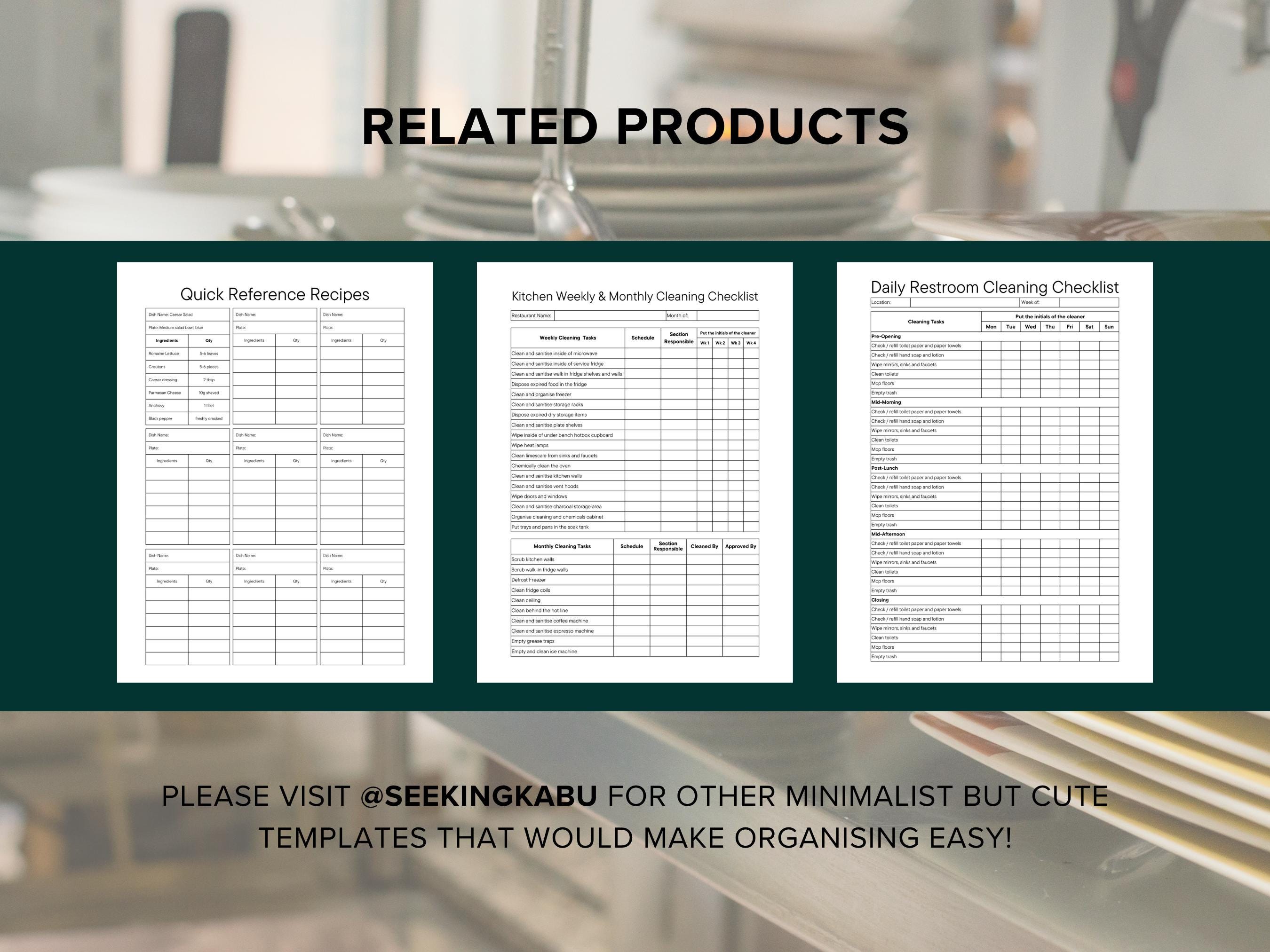 Food Temperature Record Sheets Canva Template, HACCP Compliance Forms ...