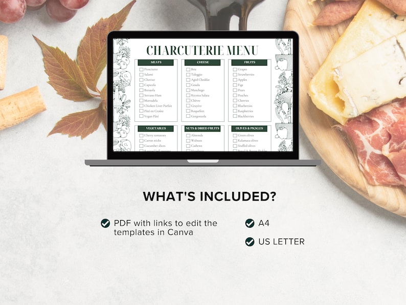 Charcuterie Board Business Template Charcuterie Menu Small Business ...