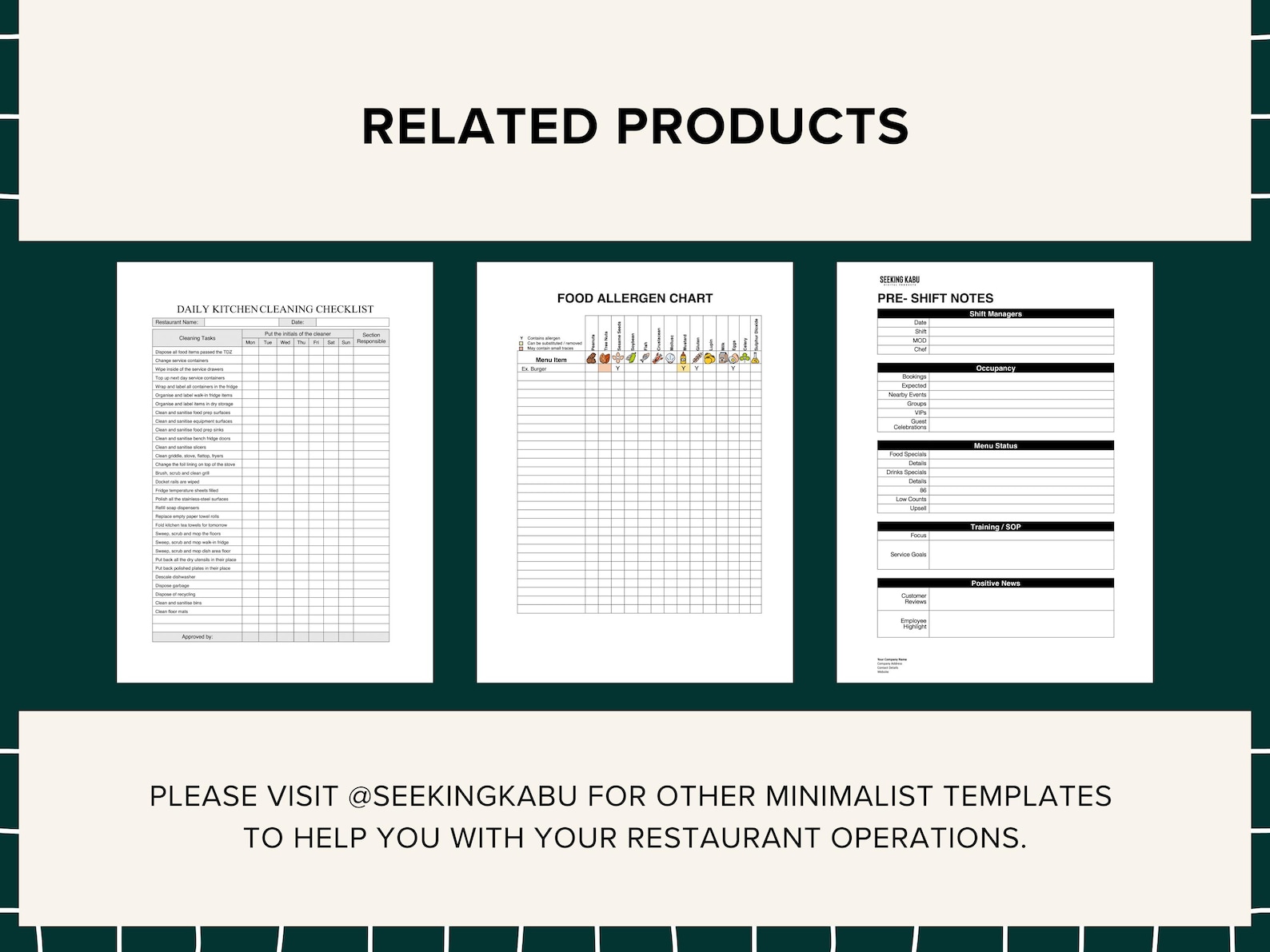 Restaurant End of Day Report, Daily, Weekly, Restaurant, Bar, and Cafe ...