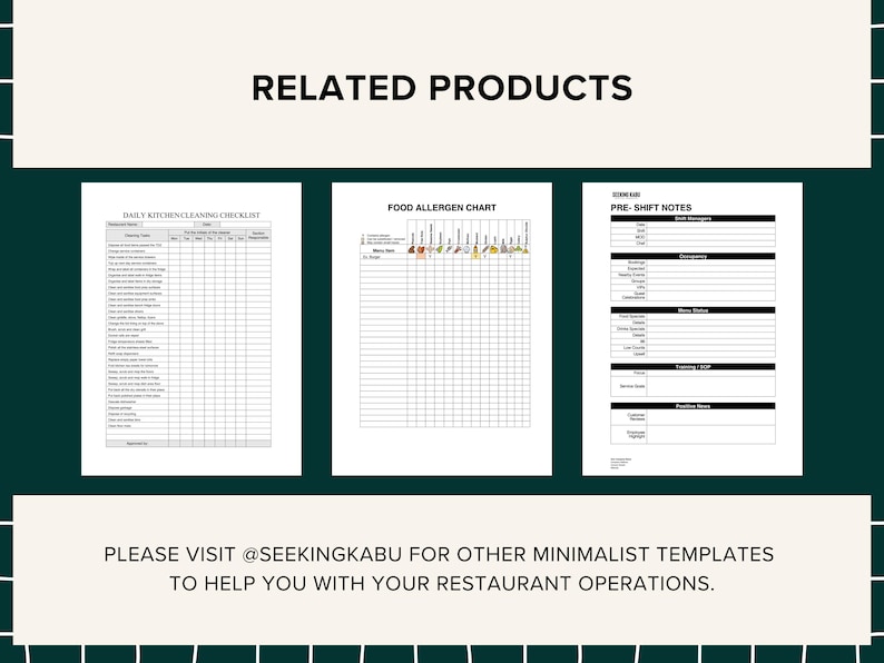 Restaurant End of Day Report, Daily, Weekly, Restaurant, Bar, and Cafe ...