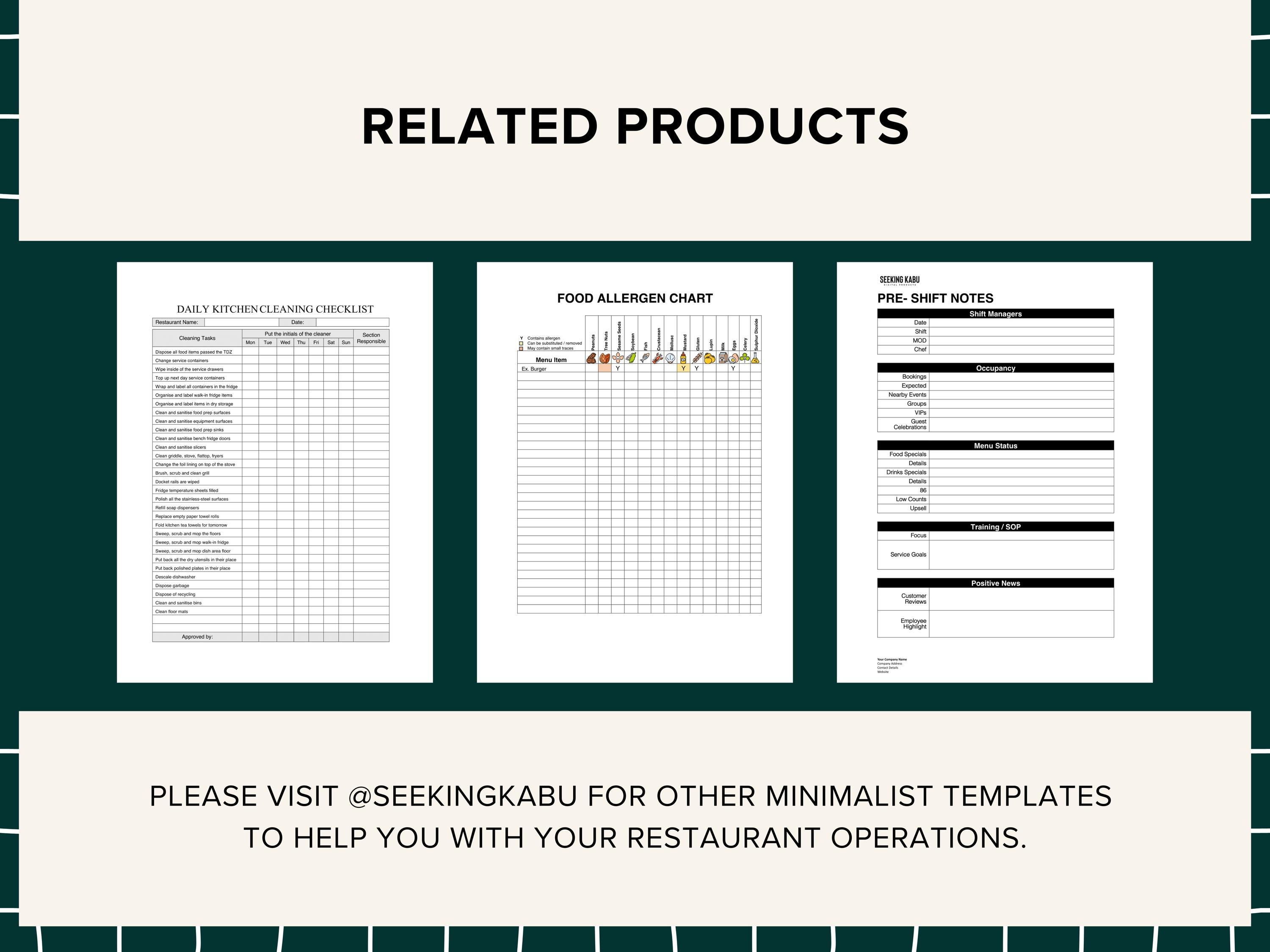 Restaurant End of Day Report, Daily, Weekly, Restaurant, Bar, and Cafe ...
