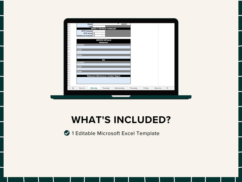Restaurant End of Day Report, Daily, Weekly, Restaurant, Bar, and Cafe ...