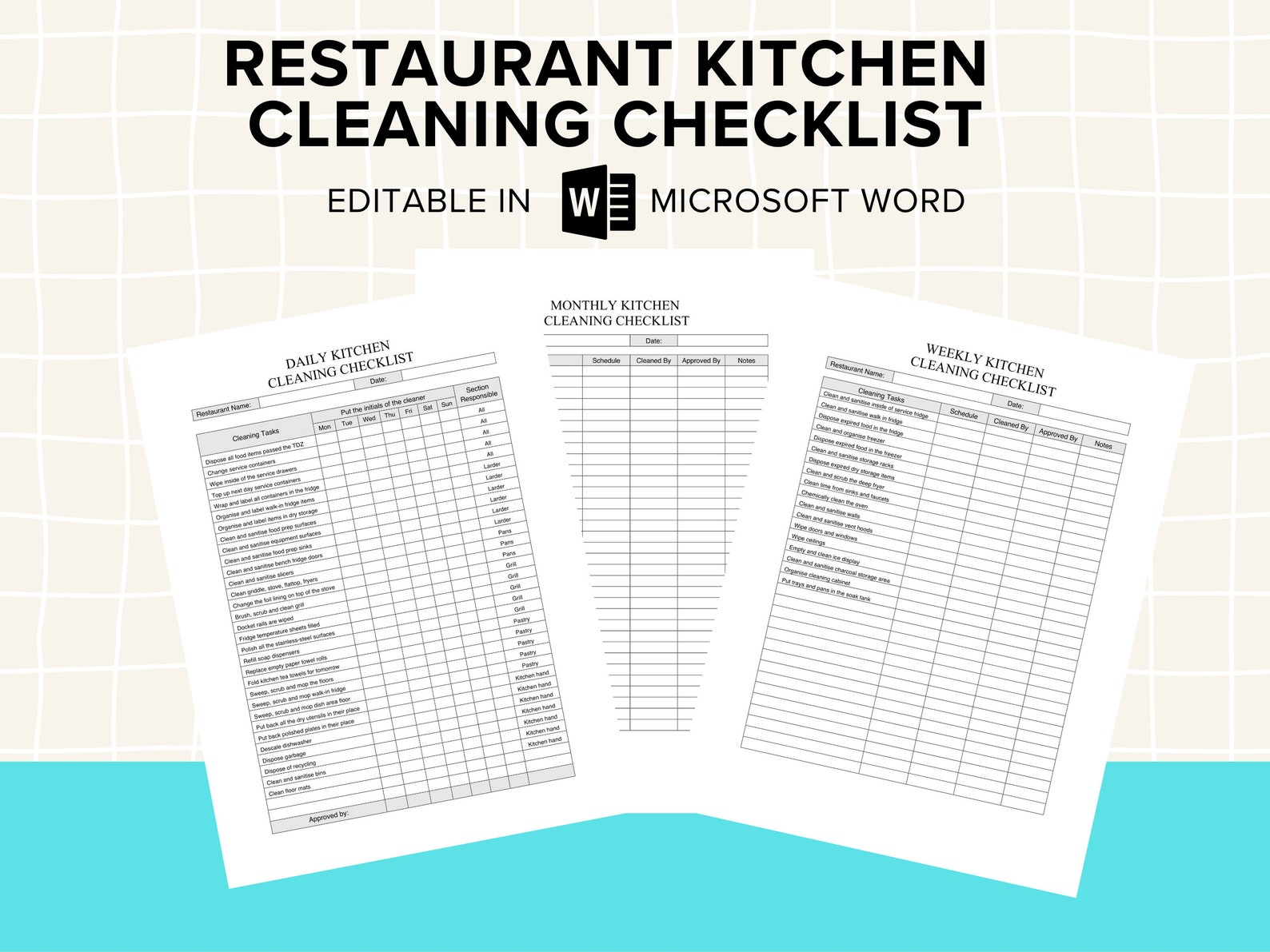 Restaurant Kitchen Cleaning Checklist | Professional Kitchen Cleaning ...