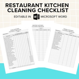 Restaurant Kitchen Cleaning Checklist | Professional Kitchen Cleaning ...