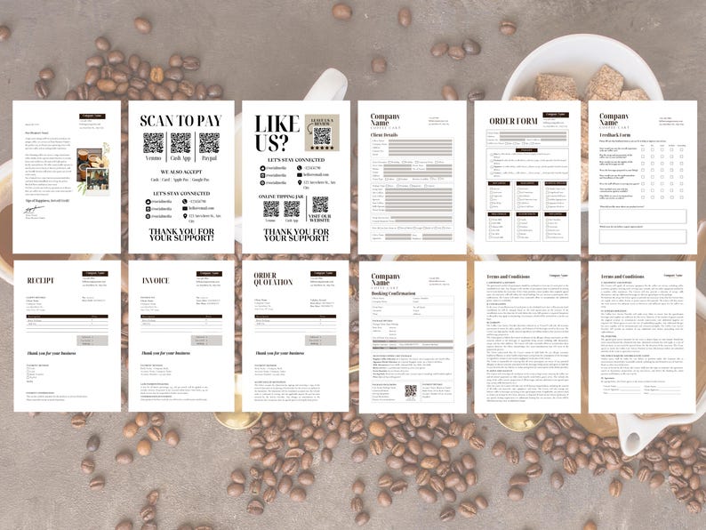 Editable Coffee Cart Business Templates Bundle, Mobile Coffee Bar ...