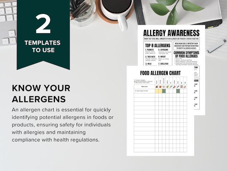 Menu Food Allergen Chart, Menu Items, Common Food Allergies List ...