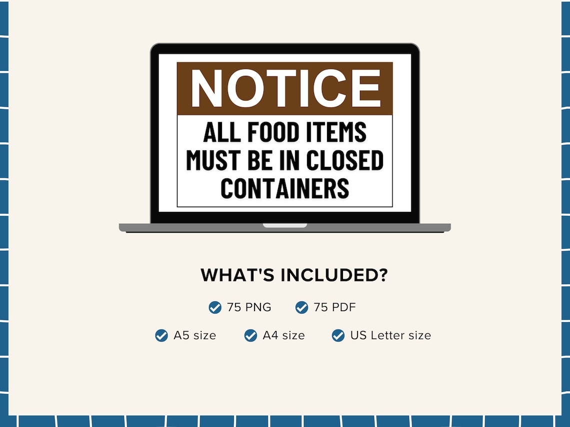 Printable Notice Restaurant Signs, Food Safety, Hygiene, Sinks, Cool ...