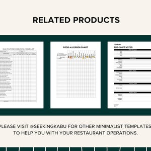 Kitchen Daily Order List, Order Guide. Restaurant and Cafe, Checklist ...
