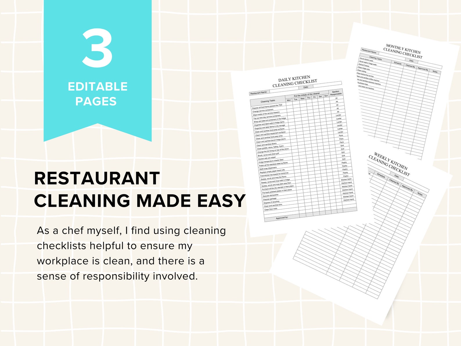 Restaurant Kitchen Cleaning Checklist | Professional Kitchen Cleaning ...