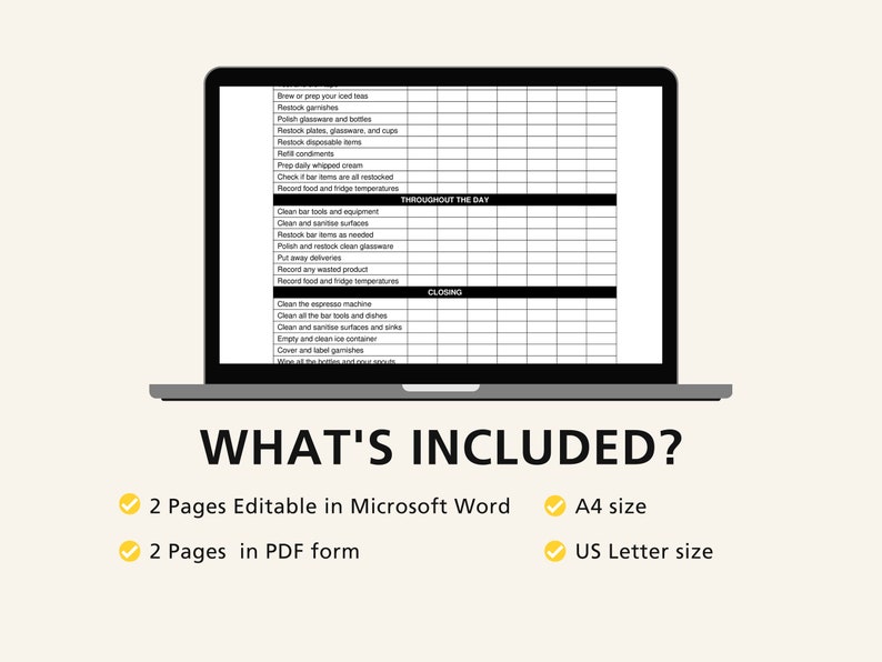 Bartender Daily Checklist: Restaurant Bar Guidelines; New Hire Training ...