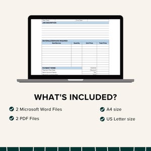 Job Order Form Template, Work Request Form, Editable Word, Printable ...