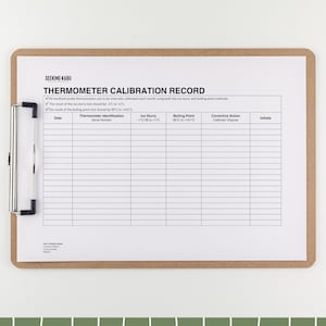 Food Temperature Record Sheets for Restaurants, Cafe, Bakery, Catering ...