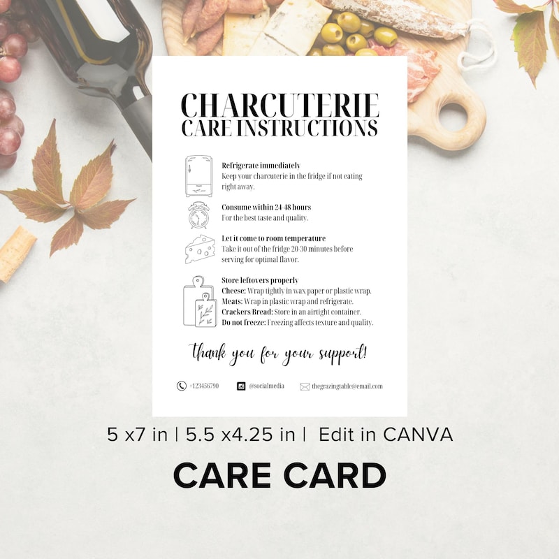 Charcuterie Business Card - Etsy