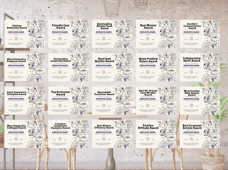 40 Restaurant Employee Appreciation Certificate Canva Template, Staff ...