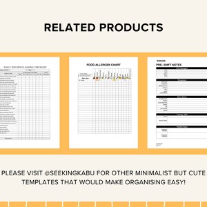 Kitchen Daily Order List, Order Guide. Restaurant and Cafe, Checklist ...