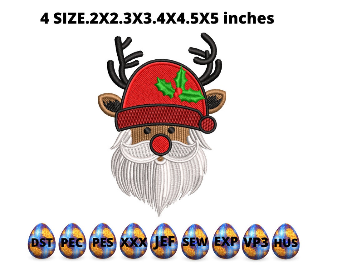 Santa Christmas Embroidery Designs Christmas Embroidery - Etsy