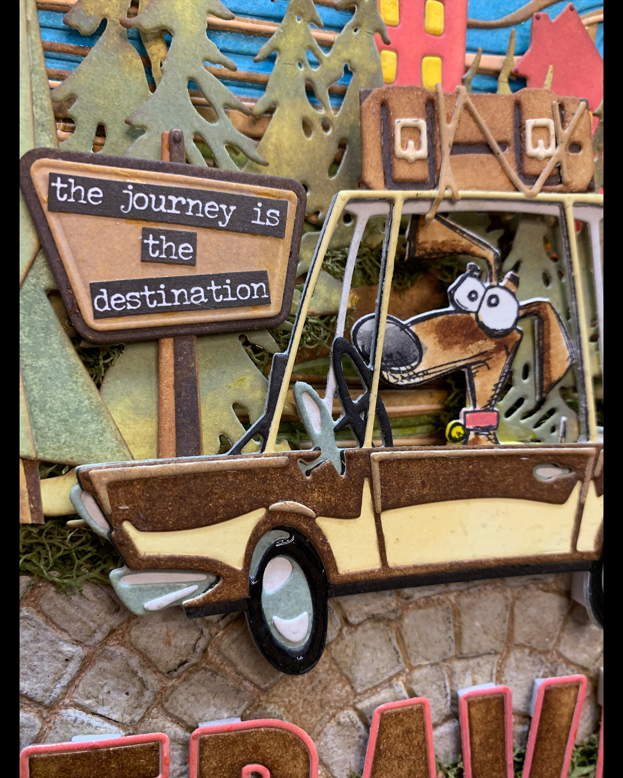Handmade Road Trip Travel Scene With Dog – Wall Hanging - Etsy