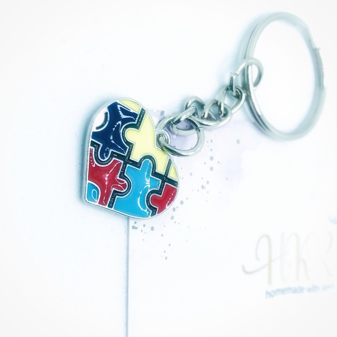 Autism Awareness Key Ring, Puzzle Piece Key Rings, Autism Gifts, Gifts ...