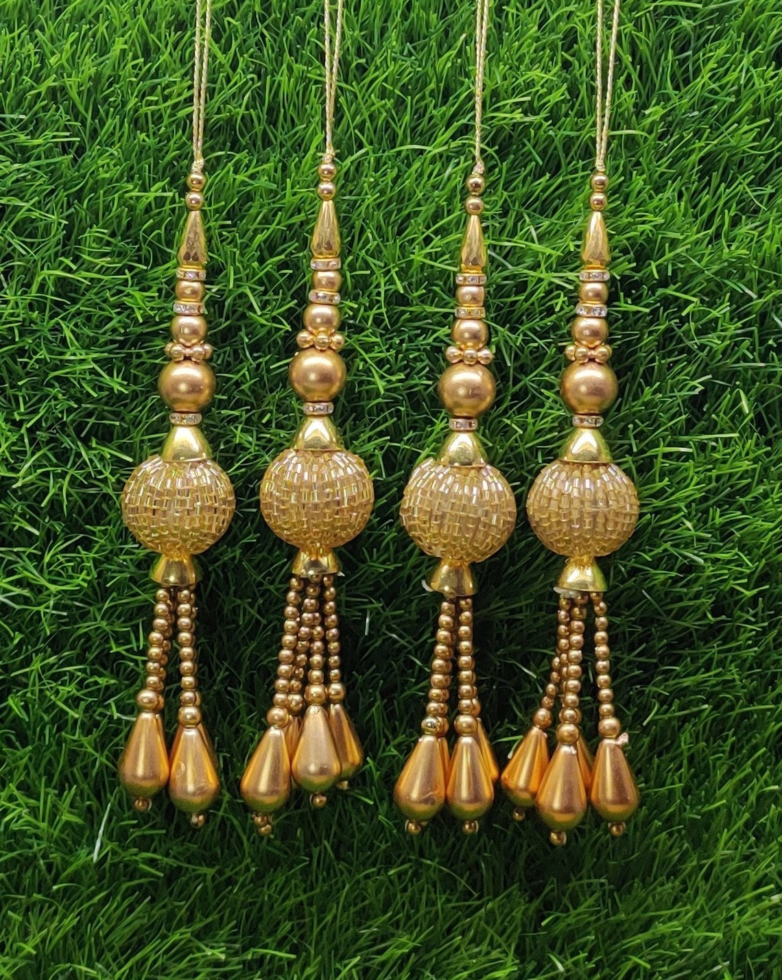 Indian Handmade Golden Latkan for Saree Blouse Lehenga Handbags Dupatta ...