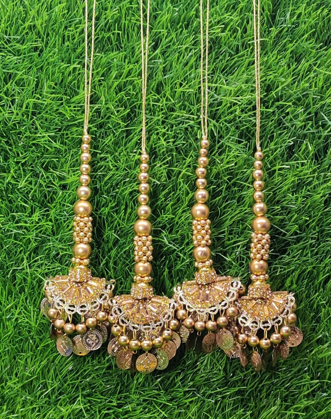 Indian Handmade Golden Latkan for Saree Blouse Lehenga Handbags Dupatta ...