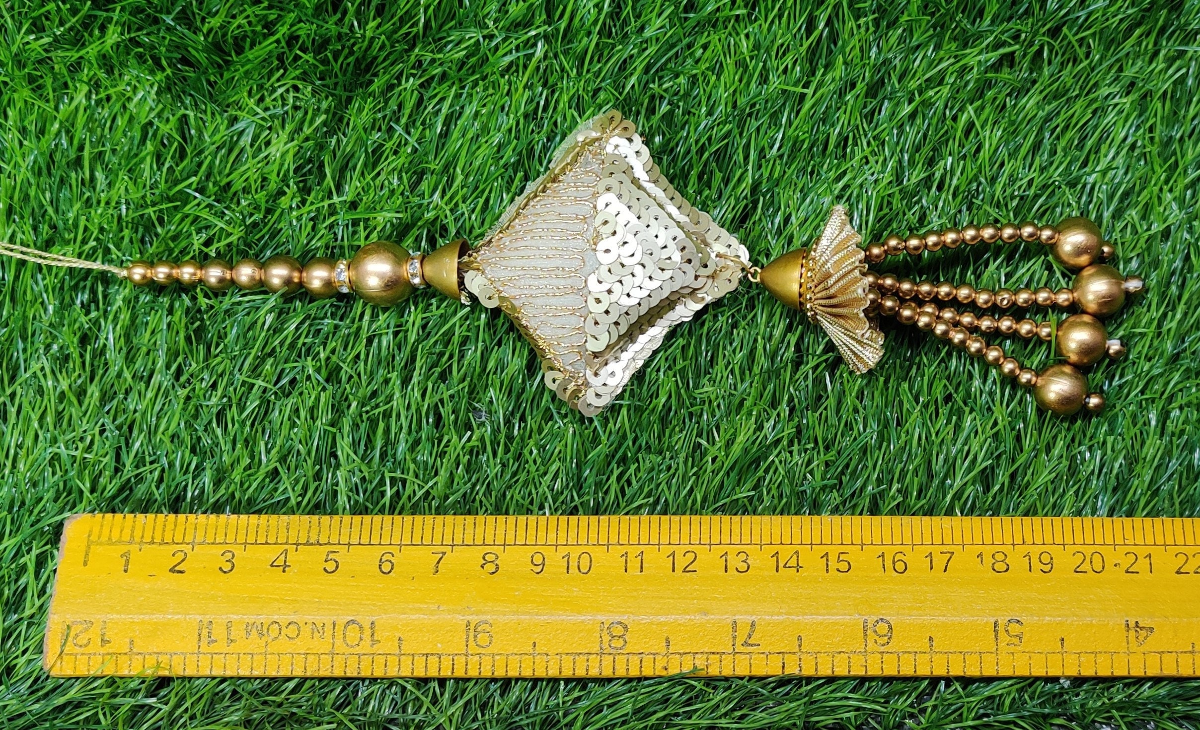 Indian Handmade Golden Latkan for Saree Blouse Lehenga Handbags Dupatta ...