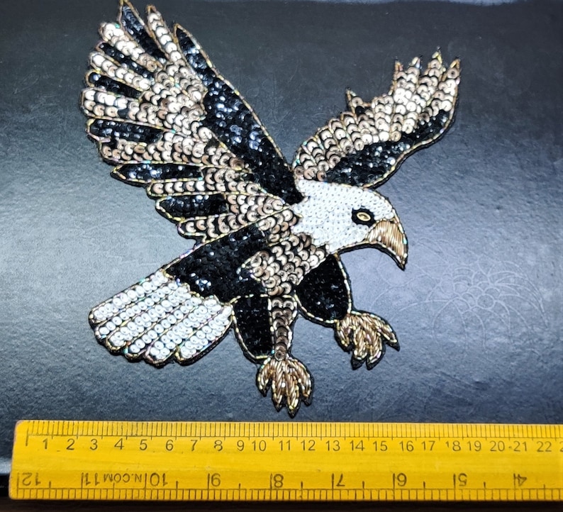 Indian Beaded Eagle Handmade Patches Embroidered Sewing Thread Dresses ...
