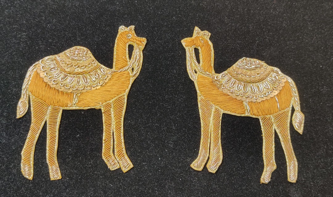 Set of 2 Indian Handmade Camel Design Patches Embroidered - Etsy