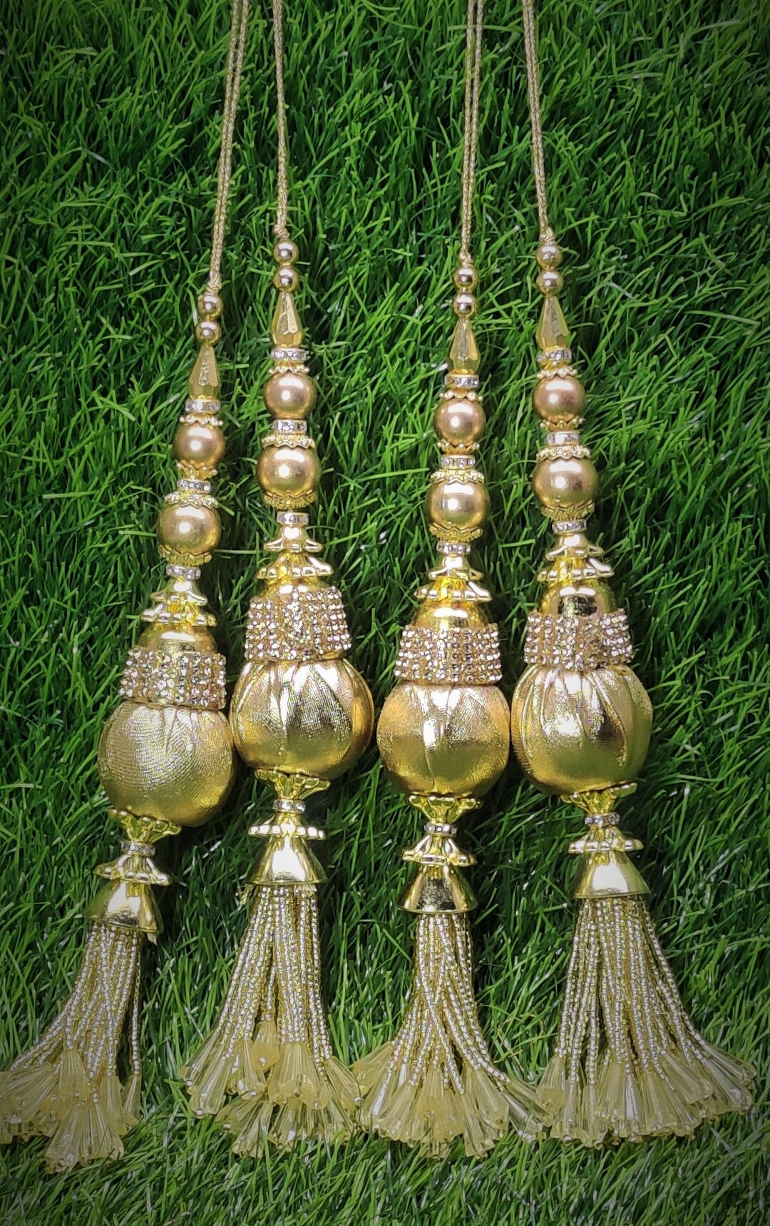 Indian Handmade Golden Latkan for Saree Blouse Lehenga Handbags ...