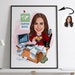 Custom Female Super Boss Cartoon Portrait, Boss Portrait, Gifts for ...