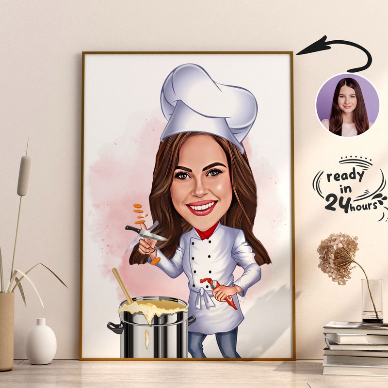 Women Cooking Caricature - Etsy