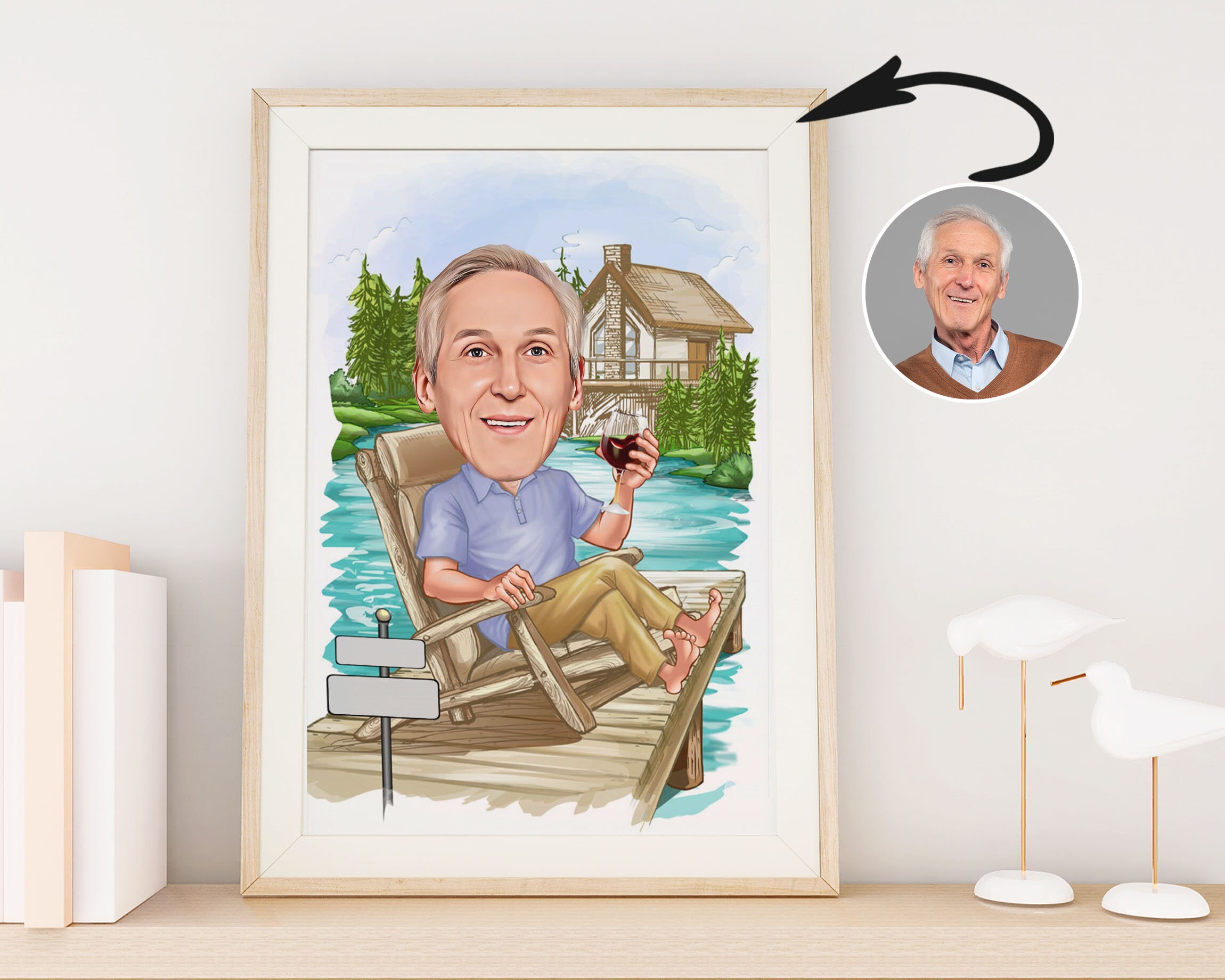 Custom Retirement Cartoon Portrait, Retirement Caricature, Retirement ...