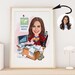Custom Female Super Boss Cartoon Portrait, Boss Portrait, Gifts for ...