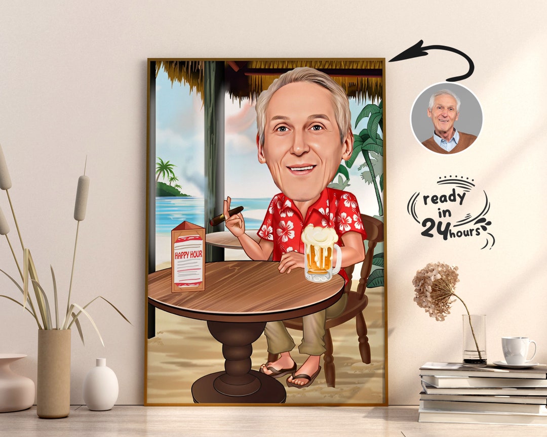 Custom Retirement Cartoon Portrait, Retirement Caricature, Retirement ...