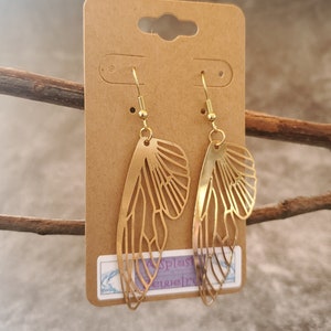Gold Cicada Wing Filigree Fishhook Earrings - Etsy