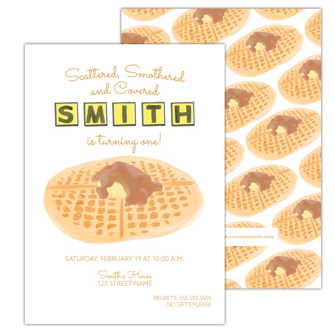 Waffle House Birthday Invitation - Etsy