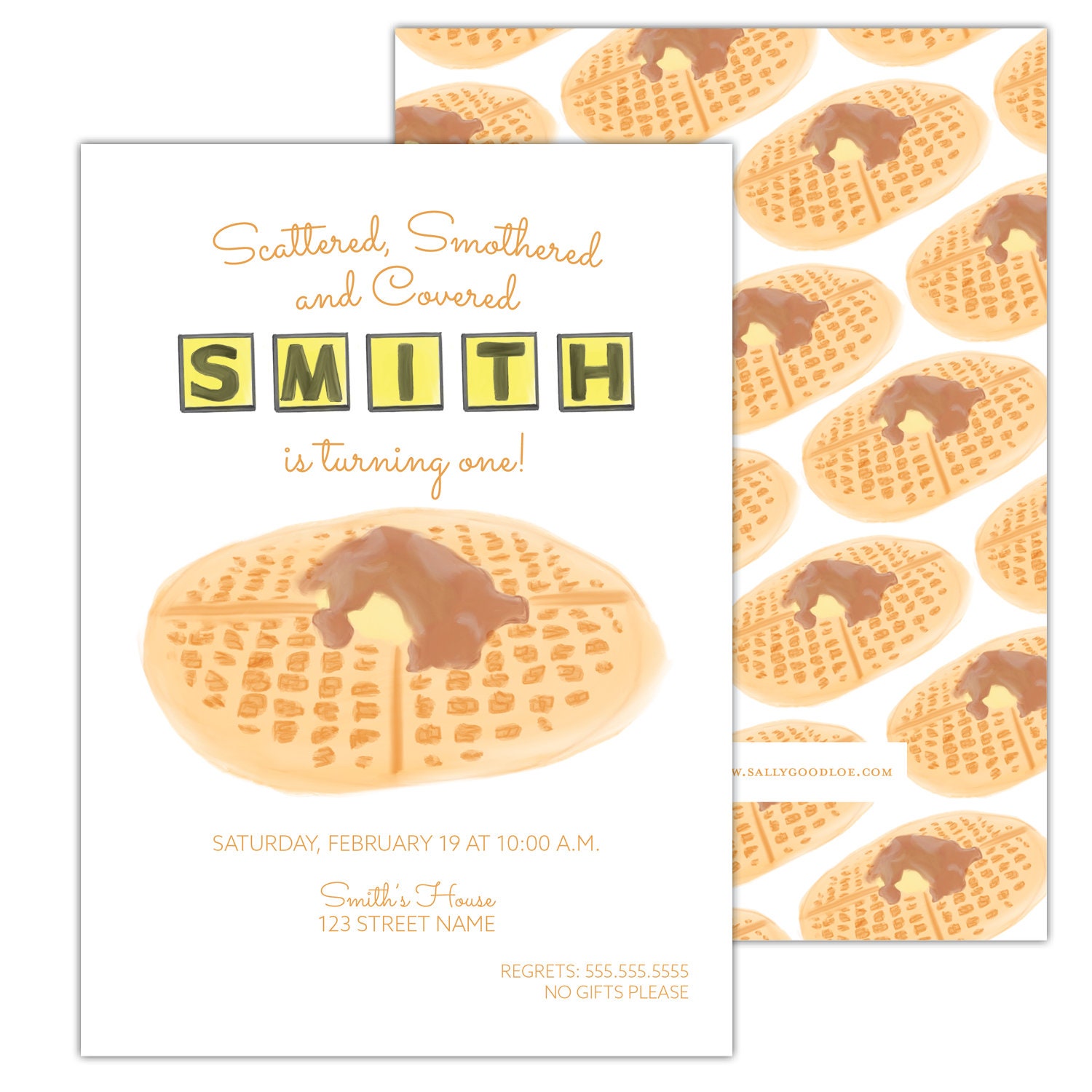 Waffle House Birthday Invitation - Etsy