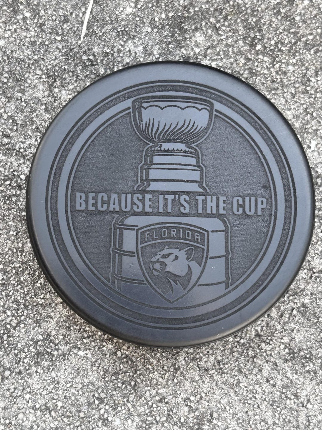 NHL Inspired Because It's the Cup Custom Laser Engraved Hockey Puck ...