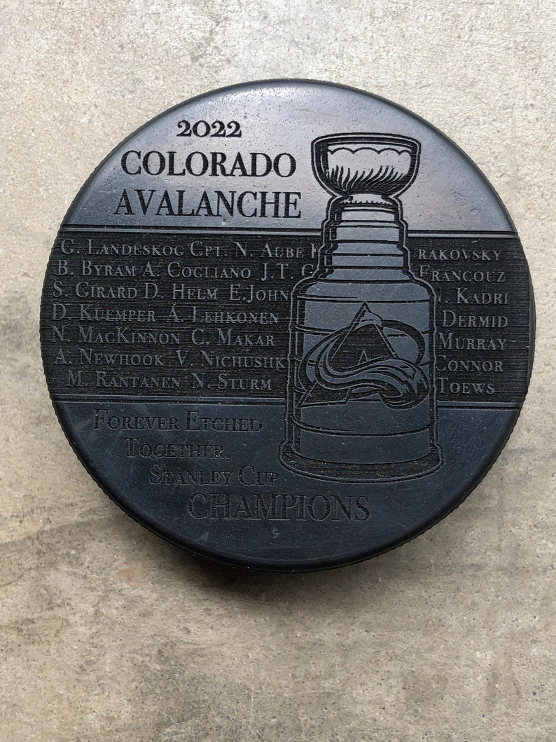 NHL Hockey Custom Stanley Cup Champions Laser Engraved Hockey Puck - Etsy