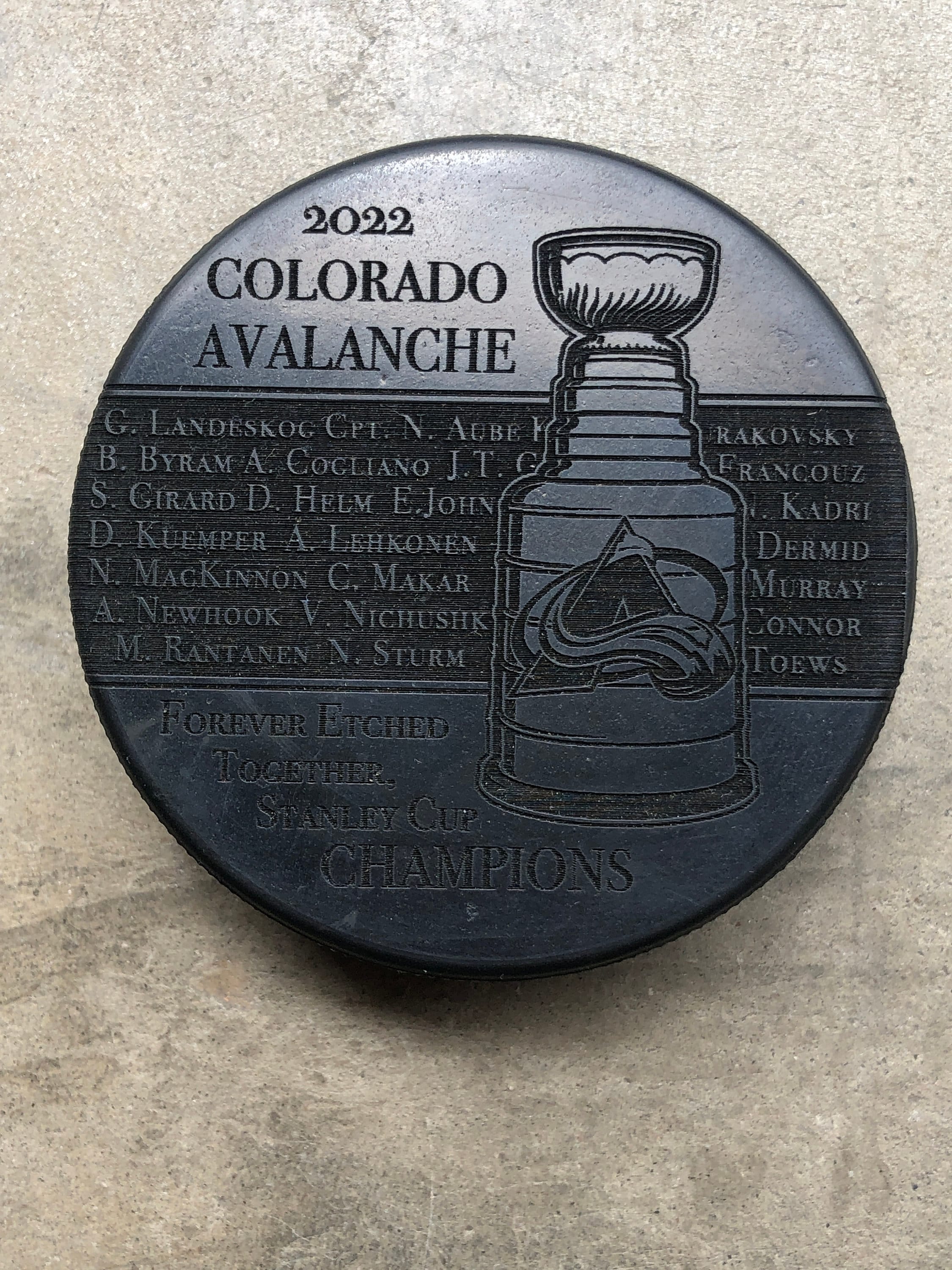 NHL Hockey Custom Stanley Cup Champions Laser Engraved Hockey Puck - Etsy