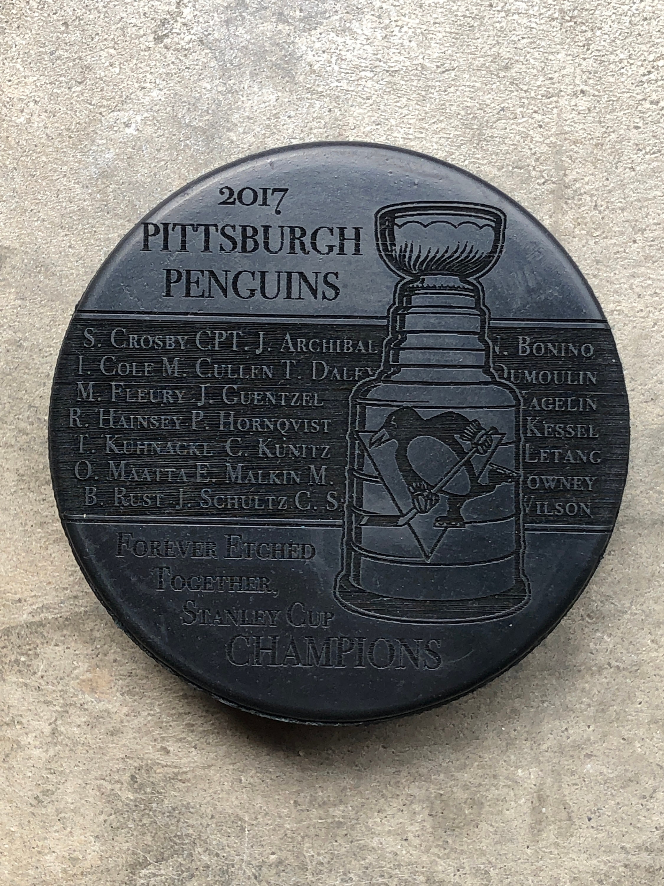 NHL Hockey Custom Stanley Cup Champions Laser Engraved Hockey Puck - Etsy