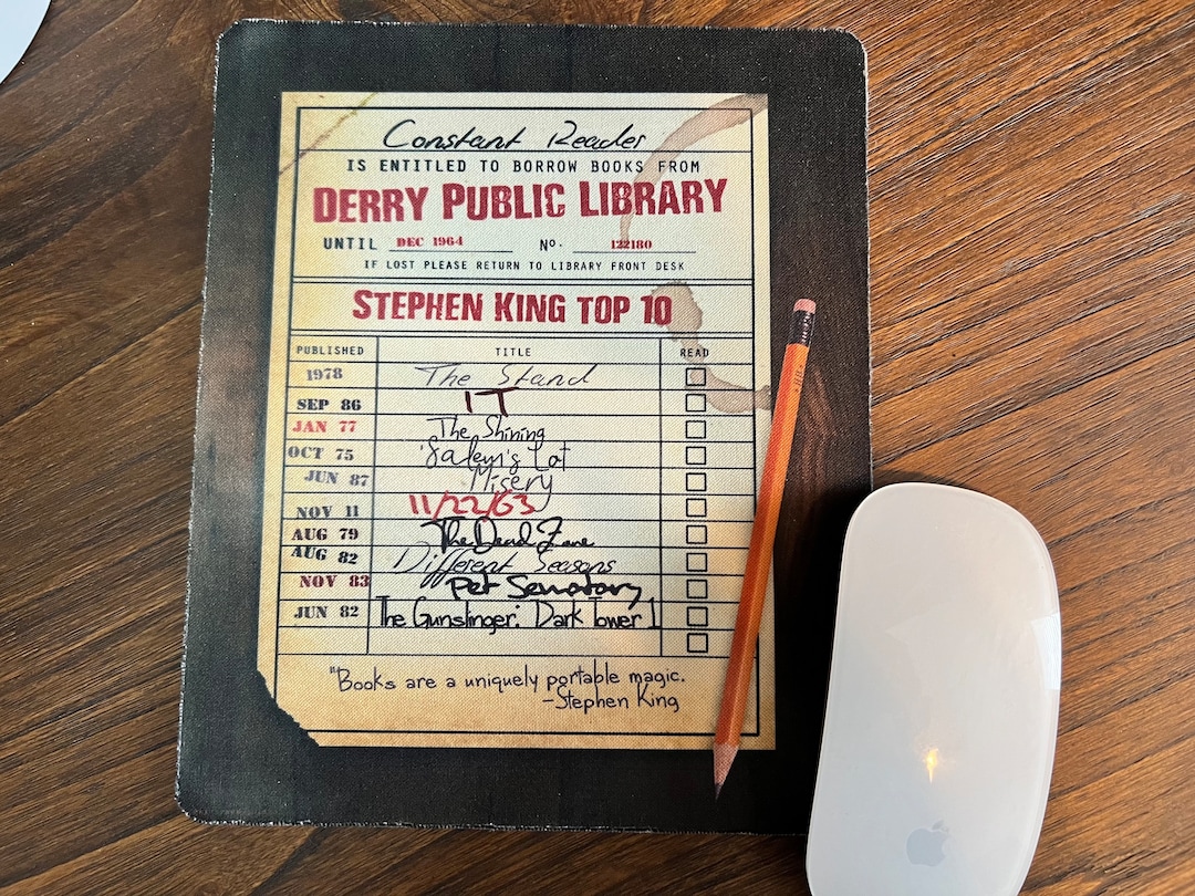 Stephen King Library Card Mouse Pad - Etsy