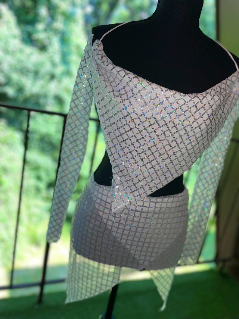 Rave Outfit With Sleeves Festival Outfit Set Outfit With - Etsy