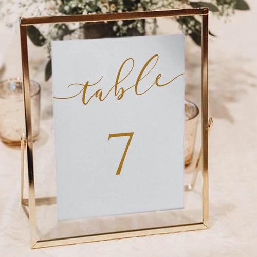 Table Numbers Card Calligraphy Wedding Table Number Elegant - Etsy Table Numbers Card Calligraphy Wedding Table Number Elegant - Etsy