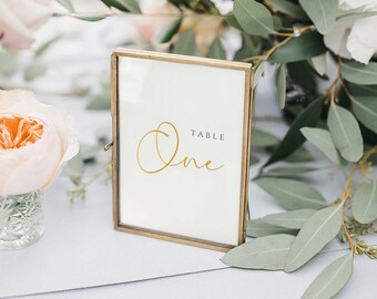 Editable Number Table Template-5x7 - Etsy