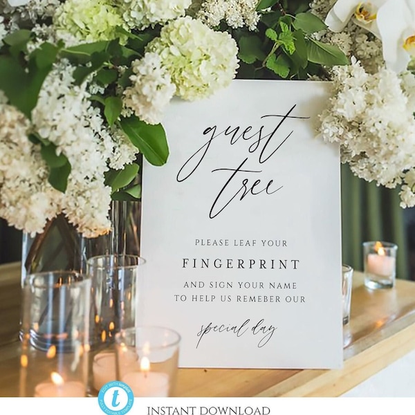 Thumbprint Guestbook - Etsy