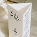 Trifold Table Menu Template, Modern Wedding Triangle Table Number ...