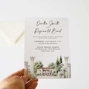 Italy Wedding Invitation Template, Tuscany Wedding Invitation, Travel ...