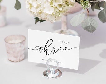3x5 Black Wedding Seating Card Template Black Table Seating - Etsy